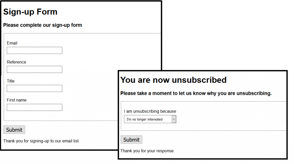Make a marketing form in three easy steps